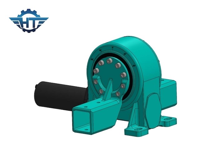 VE9 Vertical Installed Solar Slewing Ring Drive With Square Tube For ...