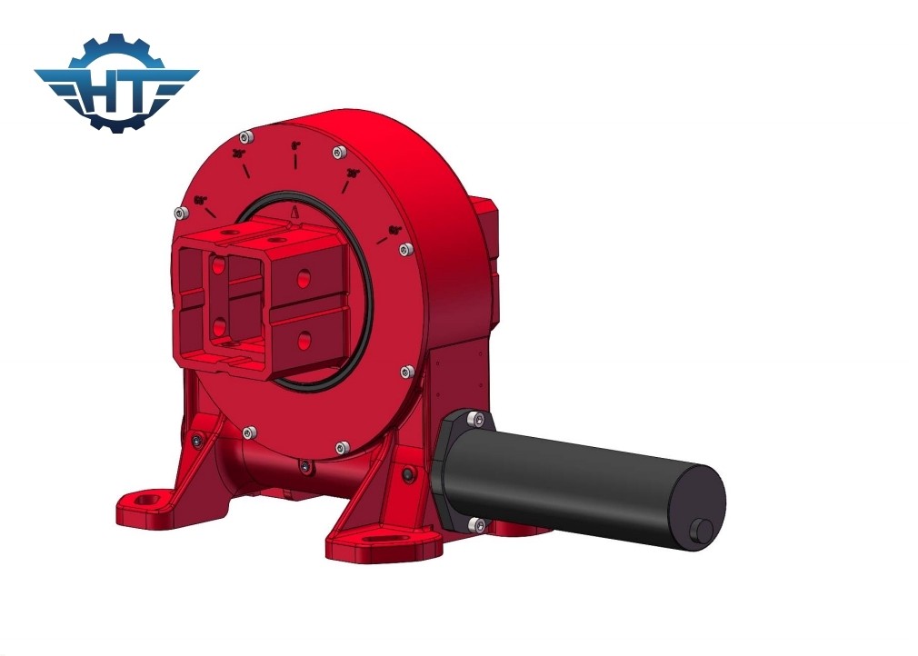 9" Vertical Solar Tracker Slewing Drive Gearbox For Single Sun Tracking ...