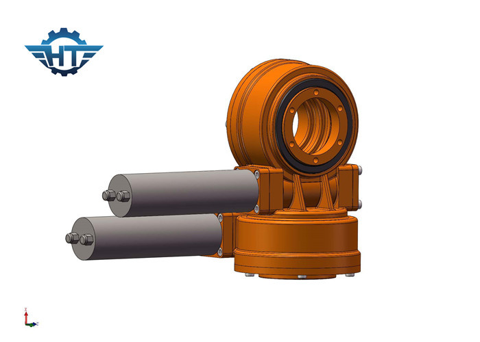 Small Dual Axis Solar Tracker Slew Drive With Double Envelope Worm And ...