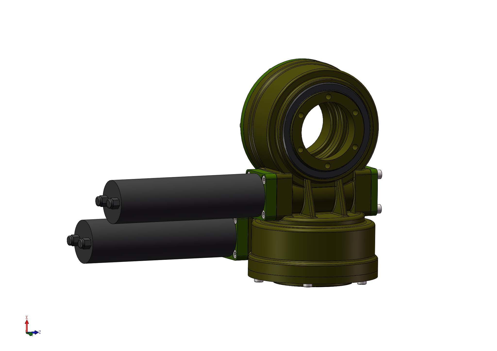 High Precision Dual Axis Solar Tracker Slew Drive With Enclosed Housing ...