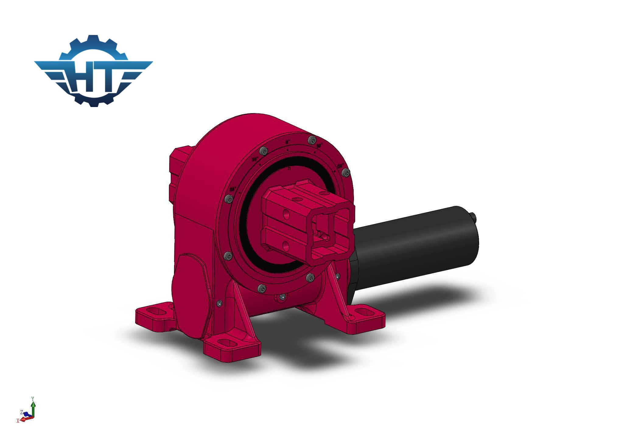 3 Inch Vertical IP66 Slew Drive Gearbox Heavy Loading For Solar Panel ...