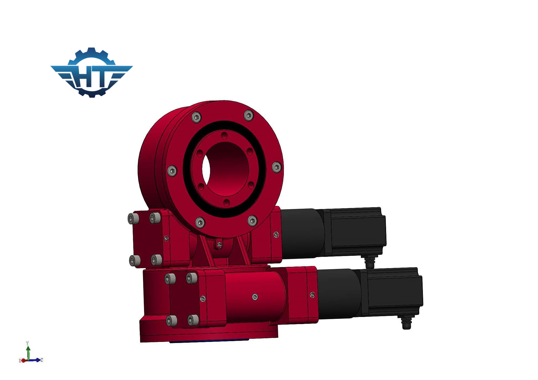 3 Inch Dual Axis Slew Drive Gearbox Precision Transmission For Solar ...