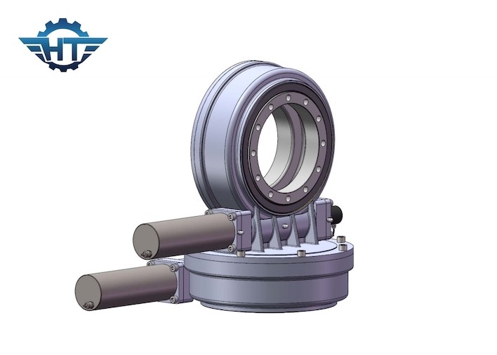 Dual Axis Slew Drive Gearbox With Enclosed Housing For Solar Panel ...